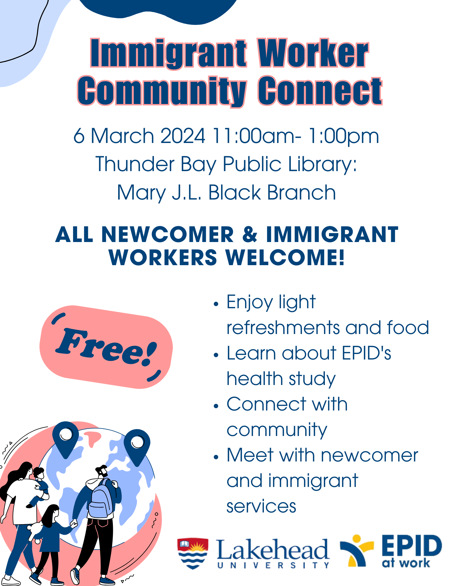 Immigrant Worker Community Connect: March 6, 2024 | Lakehead University Community Zone